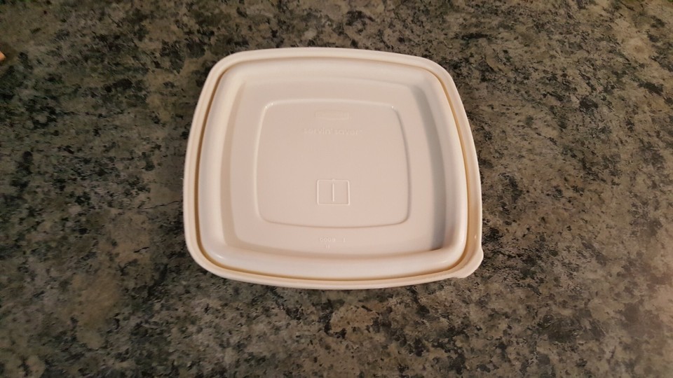 Vintage Rubbermaid Replacement lids lid Servin Saver Almond Round ...