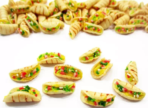 8 Pcs Handmade Dollhouse Miniature Clay Food Mini grilled Tacos Fast ...
