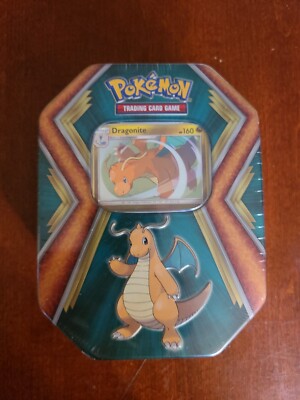 Pokemon TCG Dragonite Dragons Tin w/ 10 Mini 3-Card Booster Packs - NEW ...