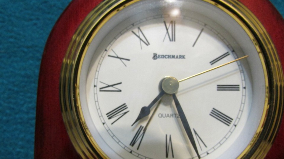 Benchmark Rosewood Arch Table Alarm Clock 5" | eBay