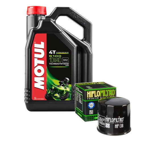 Motul 5100 10w40 Oil & Oil Filter Kit 5 Litre for Suzuki GSF 1250 ...