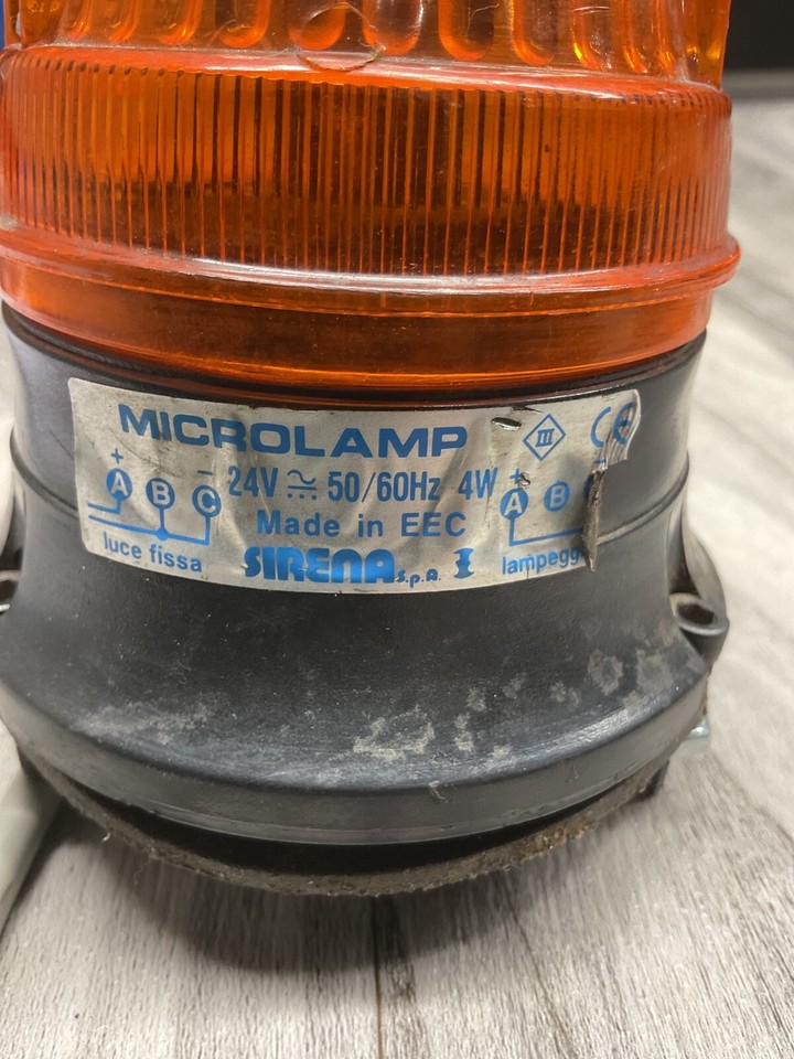 ELECTRA MICROLAMP SIRENA AMBER WARNING LIGHT 24V #4025PT181 | eBay.de