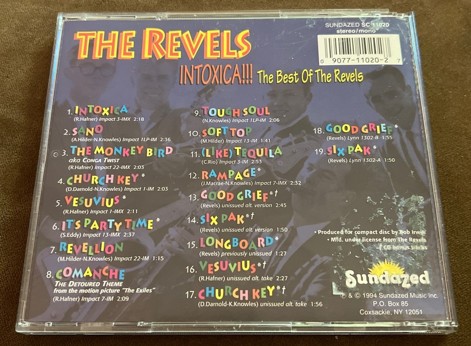 INTOXICA! The Best of THE REVELS CD 1994 SUNDAZED SC 11020 SURF RARE ...