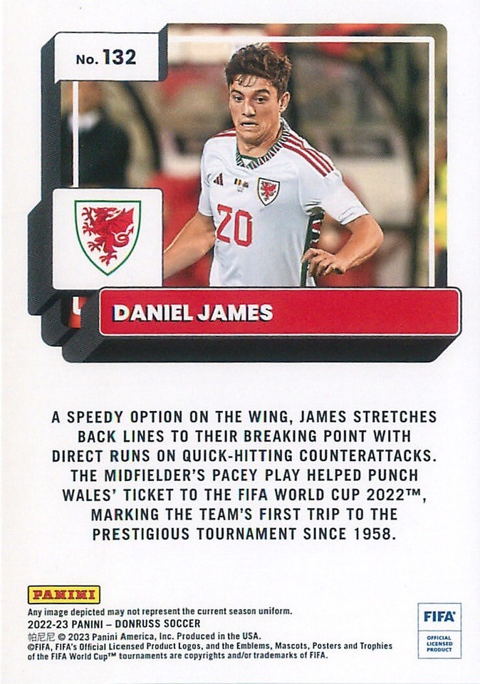 Daniel James 2022-23 Panini Donruss Soccer Base Card #132 Wales | eBay