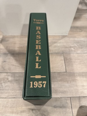 1957 TOPPS BASEBALL M.J. MJ ROOP ARCHIVERS GREEN ARCHIVAL 3 RING BINDER ...