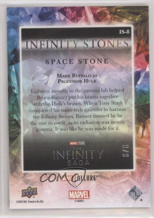 2022 Marvel Allure Infinity Stones White Space Stone 6/6 Hulk Mark ...