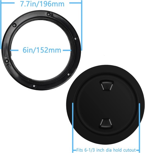 6" Black Circular Inspection Hatch Marine Access Port Cover,Boat | eBay