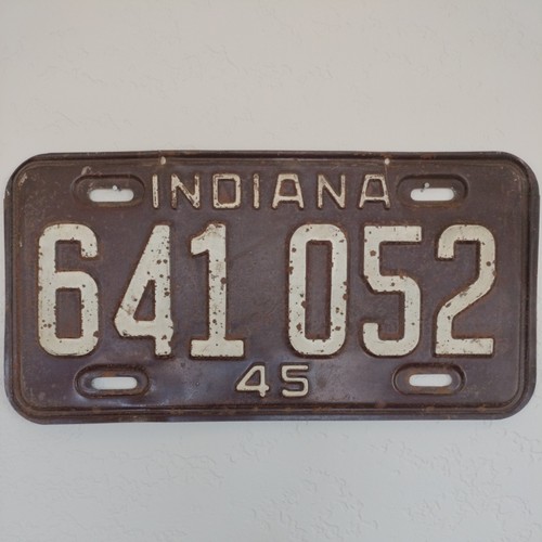 Vintage 1945 INDIANA License Plate 641 052 | eBay