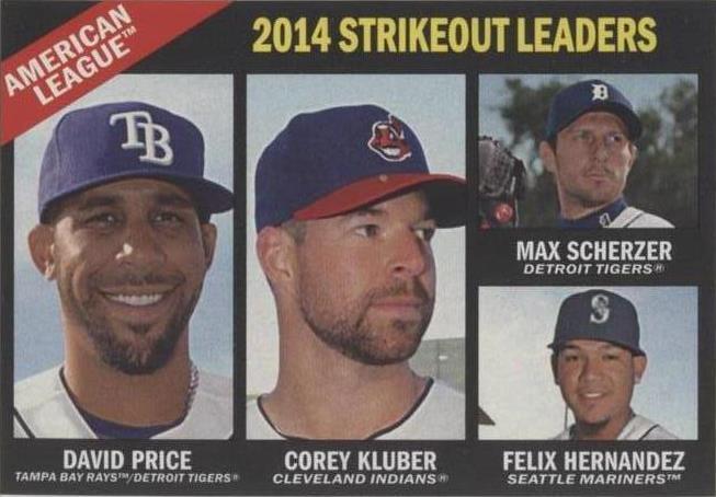 2015 Topps Heritage - League Leaders Max Scherzer, Félix Hernández ...