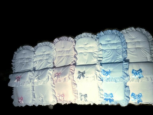 Personalized Footmuff / Cosy-toes big bow frilly buggy pushchair pram ...