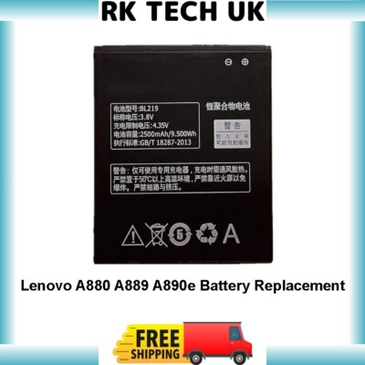 For Lenovo BL219 2500mAh Battery Replacement for A889 A880 A890 A916 ...