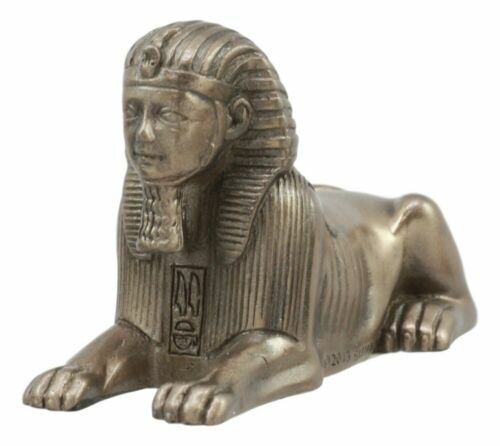 Small Bronze Metal Colored Egyptian Style Sphinx Figurine Statue | eBay