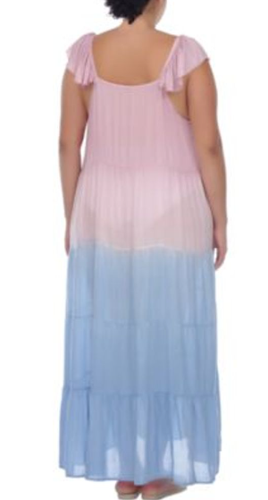 Raviya Plus Size Ombre Maxi Dress Cover-Up Pink Size 1X for sale online ...