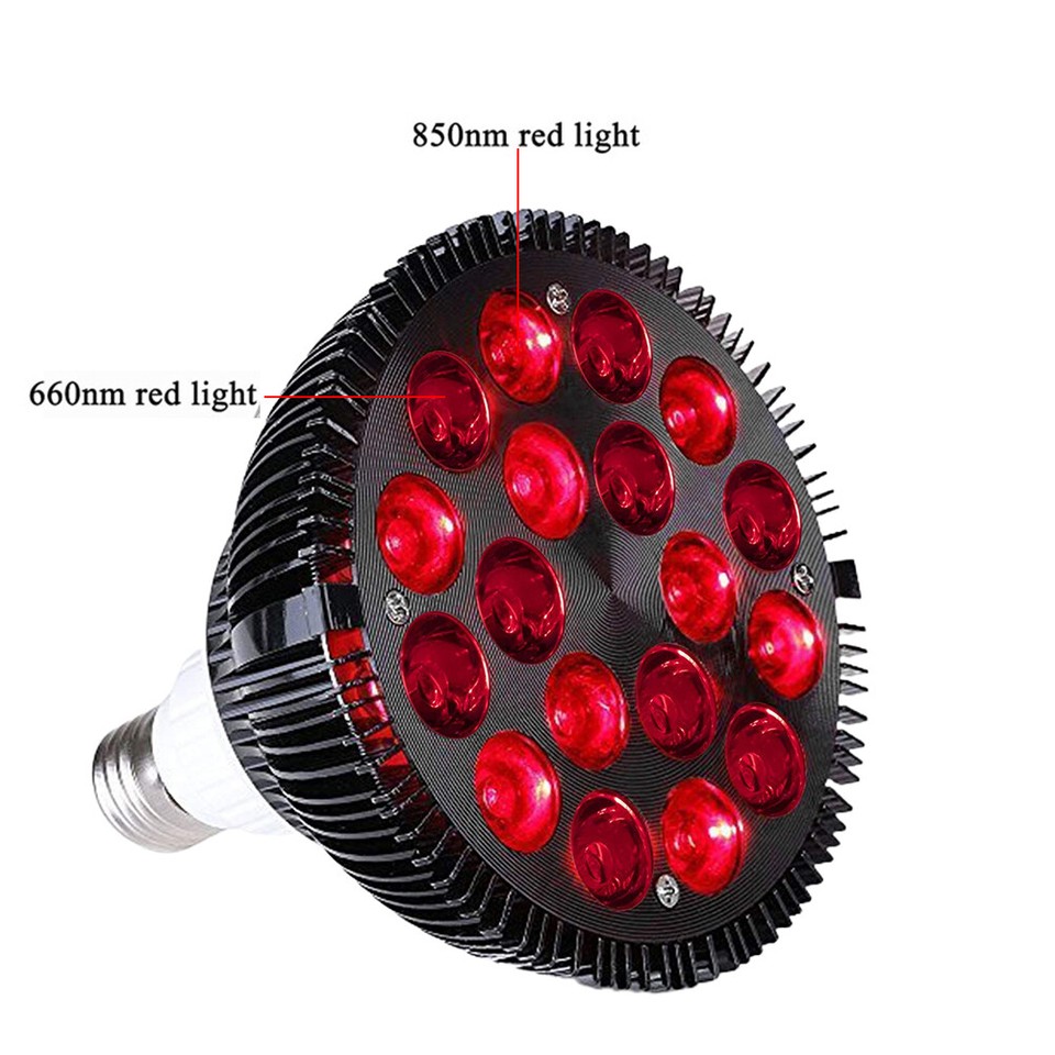 Red Light Lamp 54W Red LED Light Therapy Lamp Red 660nm And 850nm Near ...