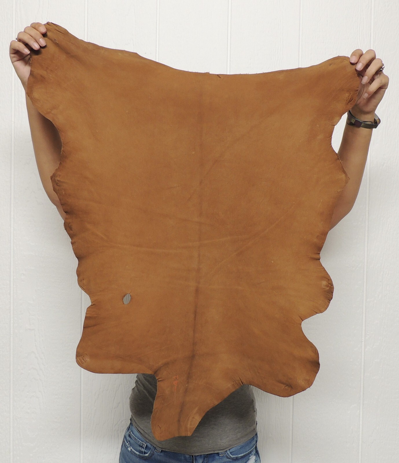 SADDLE BUCKSKIN Leather Hide for Native Crafts Taxidermy SCA LARP Skin ...