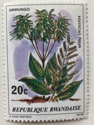 Rwanda Republique Rwandaise postage stamp used 1979, Trees #983 ...