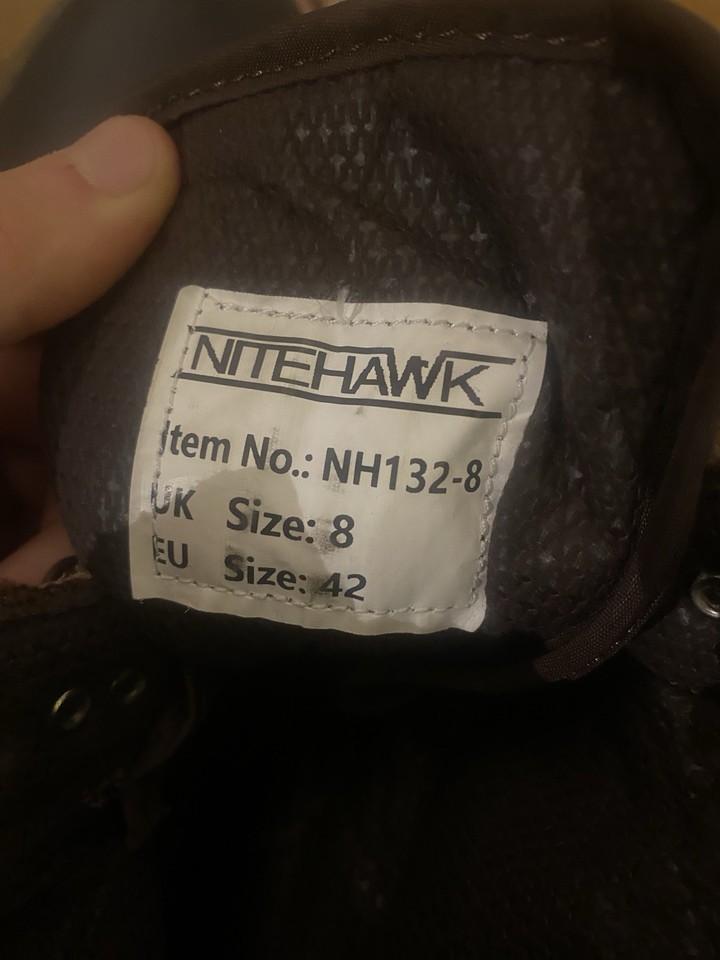 Nitehawk Army/Military Patrol Brown Leather Combat Boots Outdoor Cadet ...