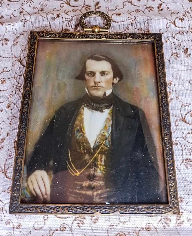 Antique Vintage Miniature Portrait Painting | eBay