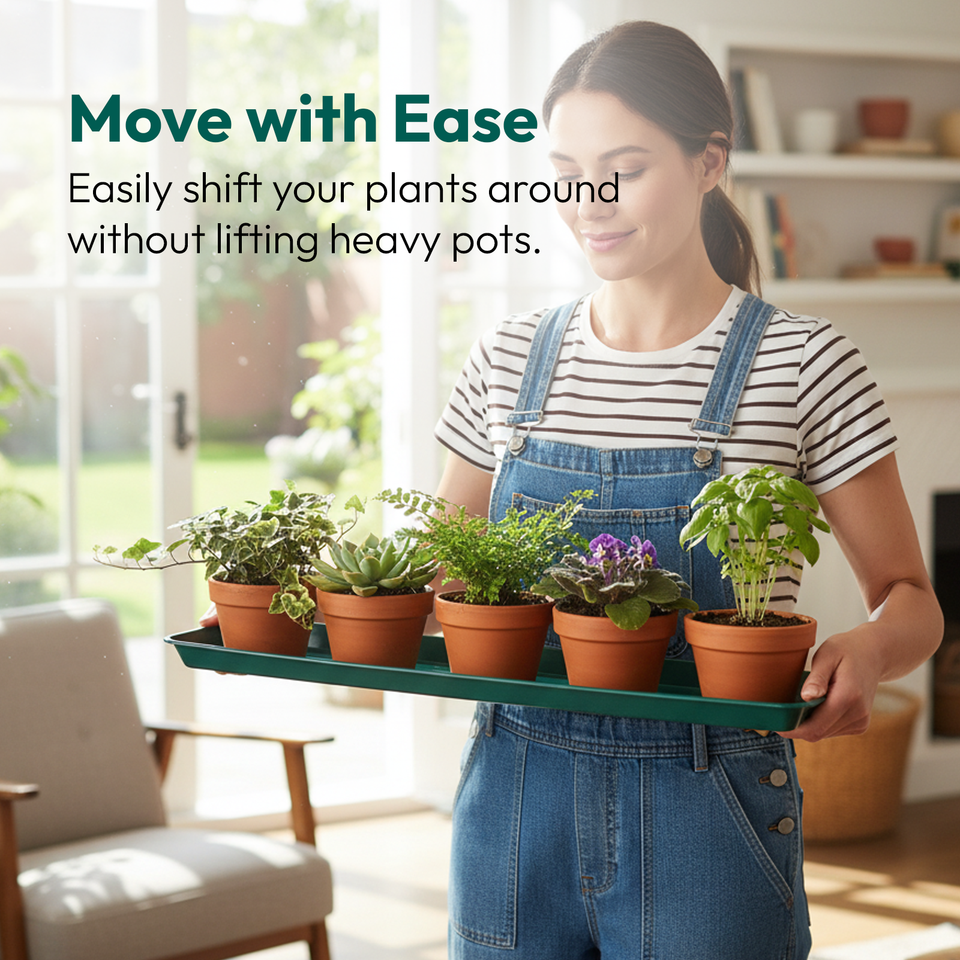 Medium Windowsill Watering Tray 61cm Plant Pot Saucer Drip Water Trays ...