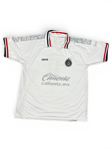 Chivas Guadalajara Soccer Jersey Men’s Large White Caliente MX #8 | eBay