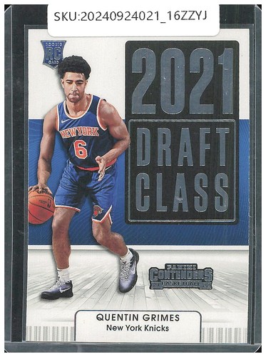 2021 Panini Contenders Quentin Grimes 2021 Draft Class Contenders RC ...