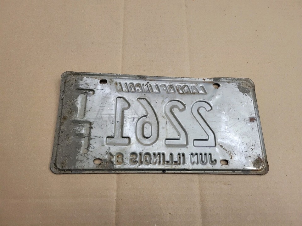 Illinois Trailer 2261 TF Metal Vintage License Plate Tag Expired 1981 ...
