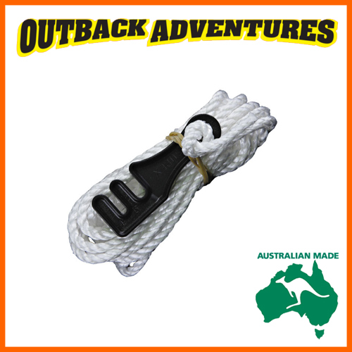 4 x 4mm SINGLE GUY ROPE PLASTIC GRIP RUNNER SLIDER TARP TENTS GAZEBOS H ...