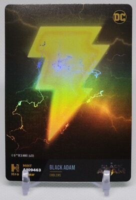 Black Adam Bolt Of Lightning Emblem Holo HRO Chapter 2 Physical Card | eBay