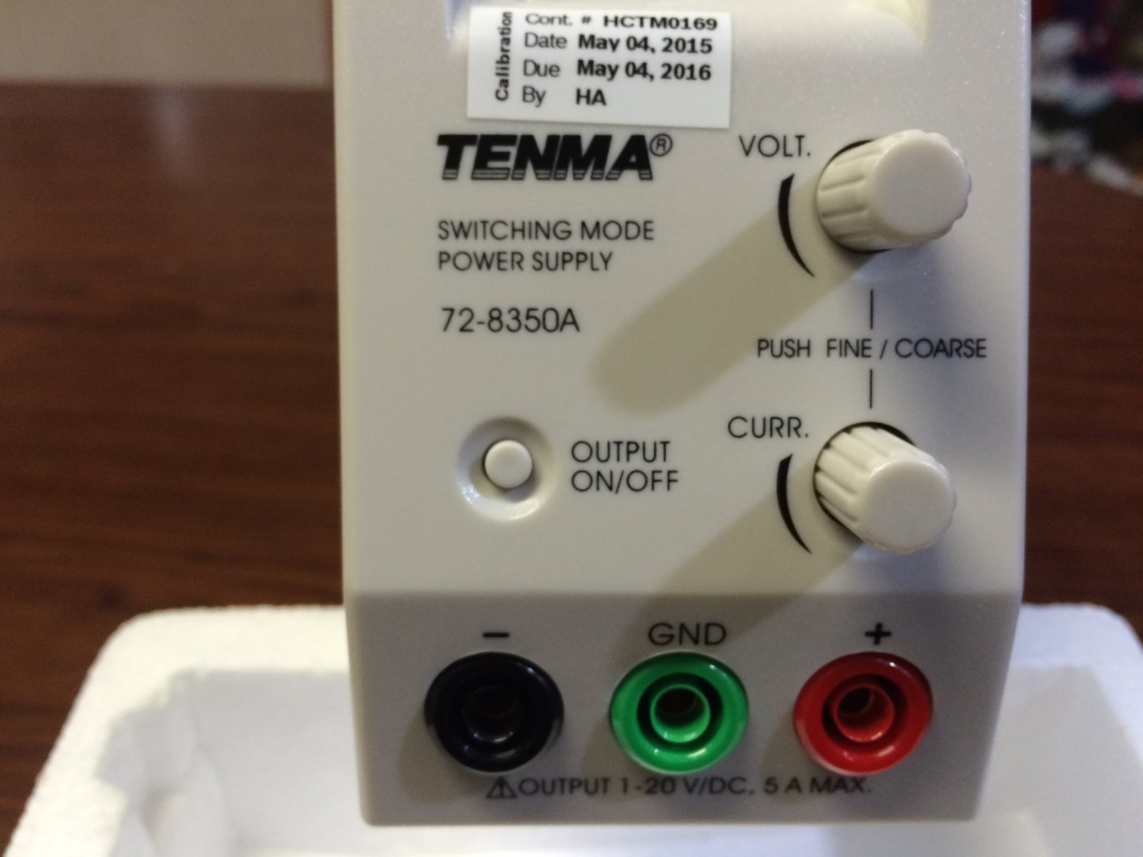 Tenma 72-8350A Variable Switch Mode DC Power Supply-1-20Vdc Up To 5 Amp ...