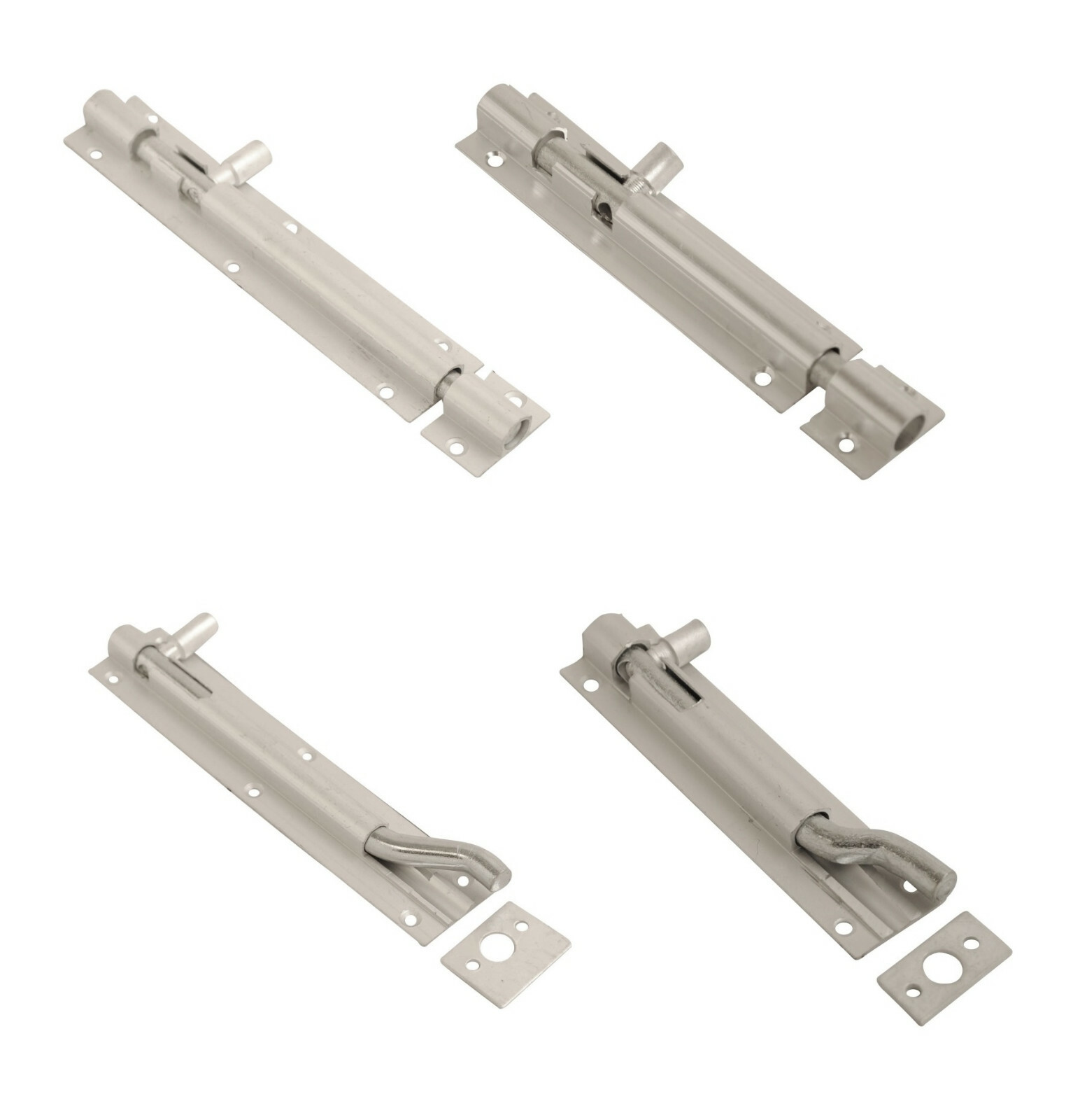 Satin Aluminium Barrel Bolt Cranked Necked Straight Slide SAA Door Lock ...