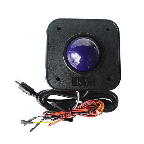 Round 4.5cm Purple PS2 PCB Connector Trackball Mouse With Screws Arcade ...