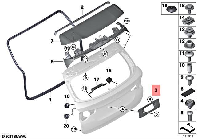 Genuine BMW MINI ROLLS-ROYCE Alpina Number Plate Carrier Rear ...