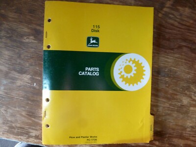 John Deere 115 Disk Parts Catalog Manual Book Original PC-1736 | eBay