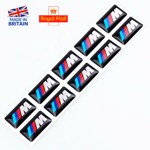 10 X M SPORT PERFORMANCE ALLOY WHEEL BADGE STICKER EMBLEM DECAL BMW ...