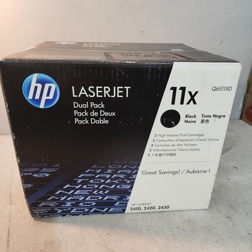 HP Q6511XD 11X Two Pak Black Cartridge Genuine New oEM Sealed Box free ...