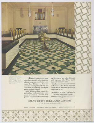 1932 Atlas Cement Ad: Chatfield Trust & Savings Bank Chicago, Illinois ...