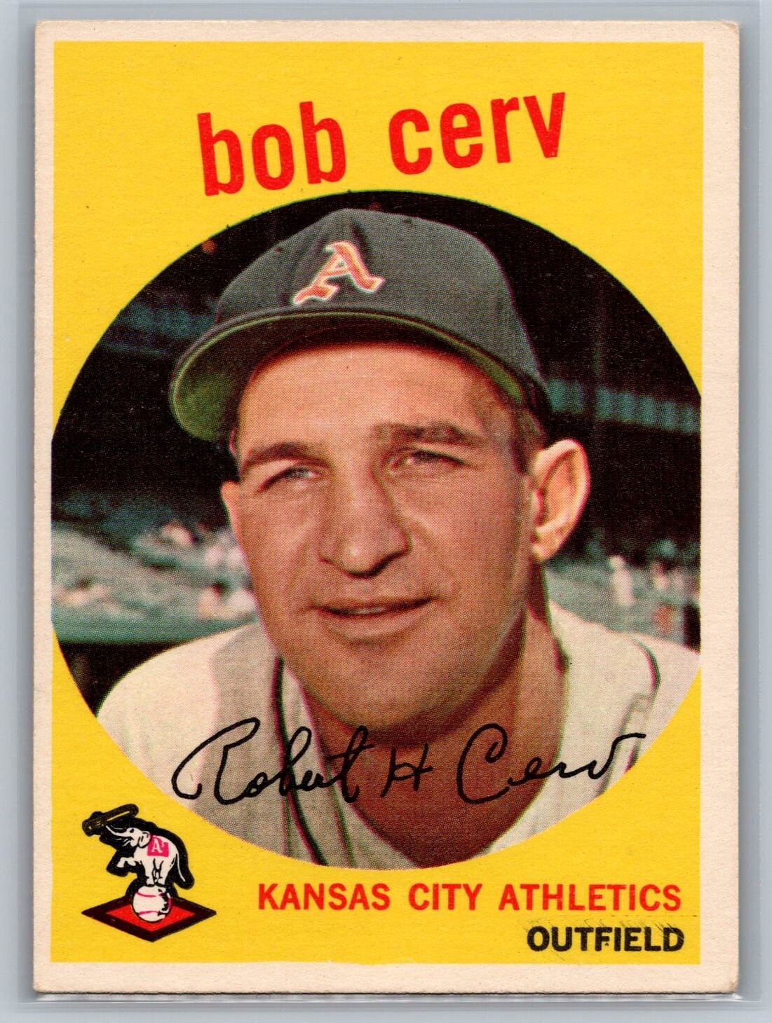 1959 Topps #100 - Bob Cerv - Kansas City Athletics - SHARP | eBay