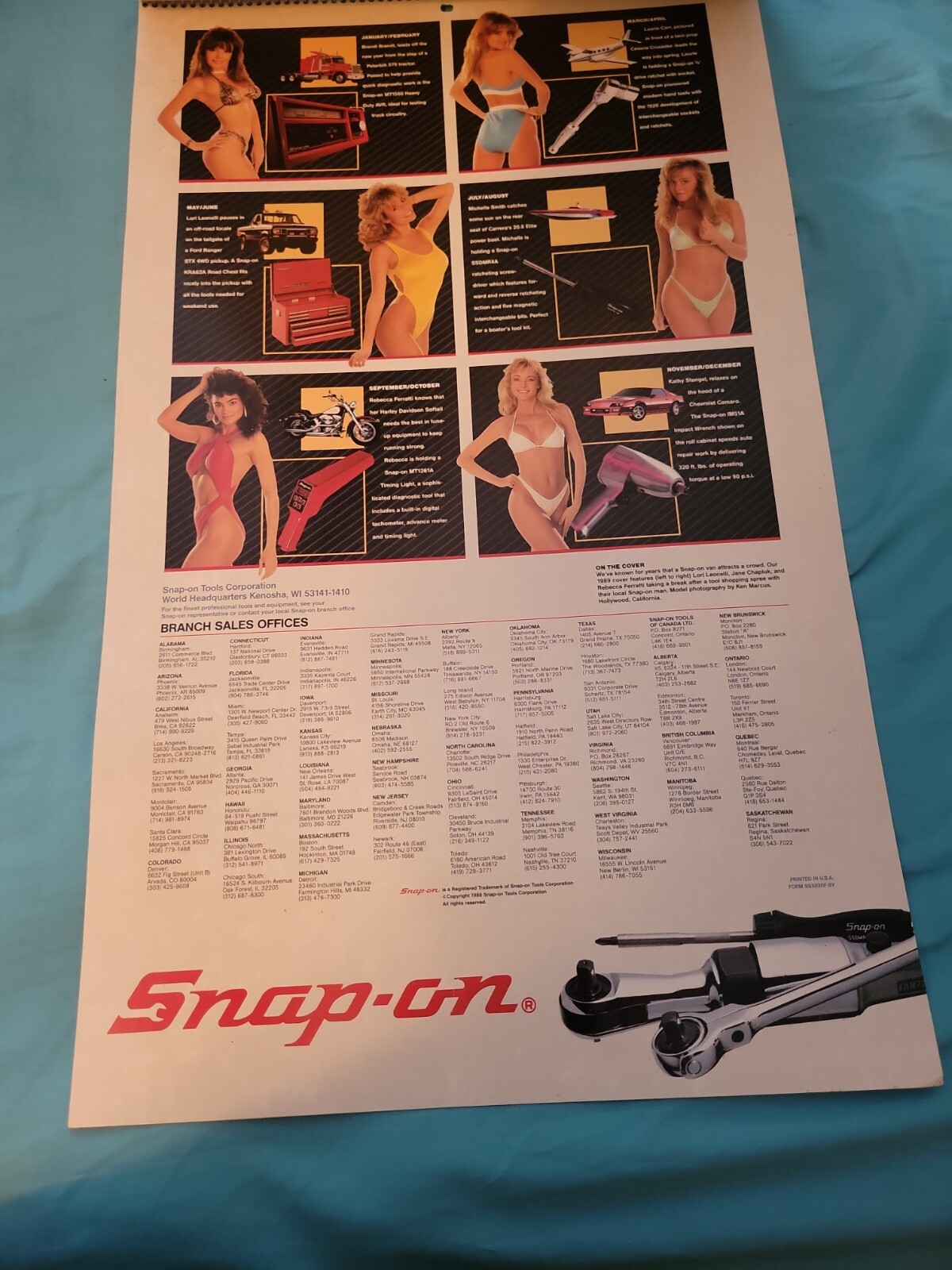 Rare Vintage 1989 SNAP-ON TOOLS Collectors Edition Pinup Girl Swimsuit ...