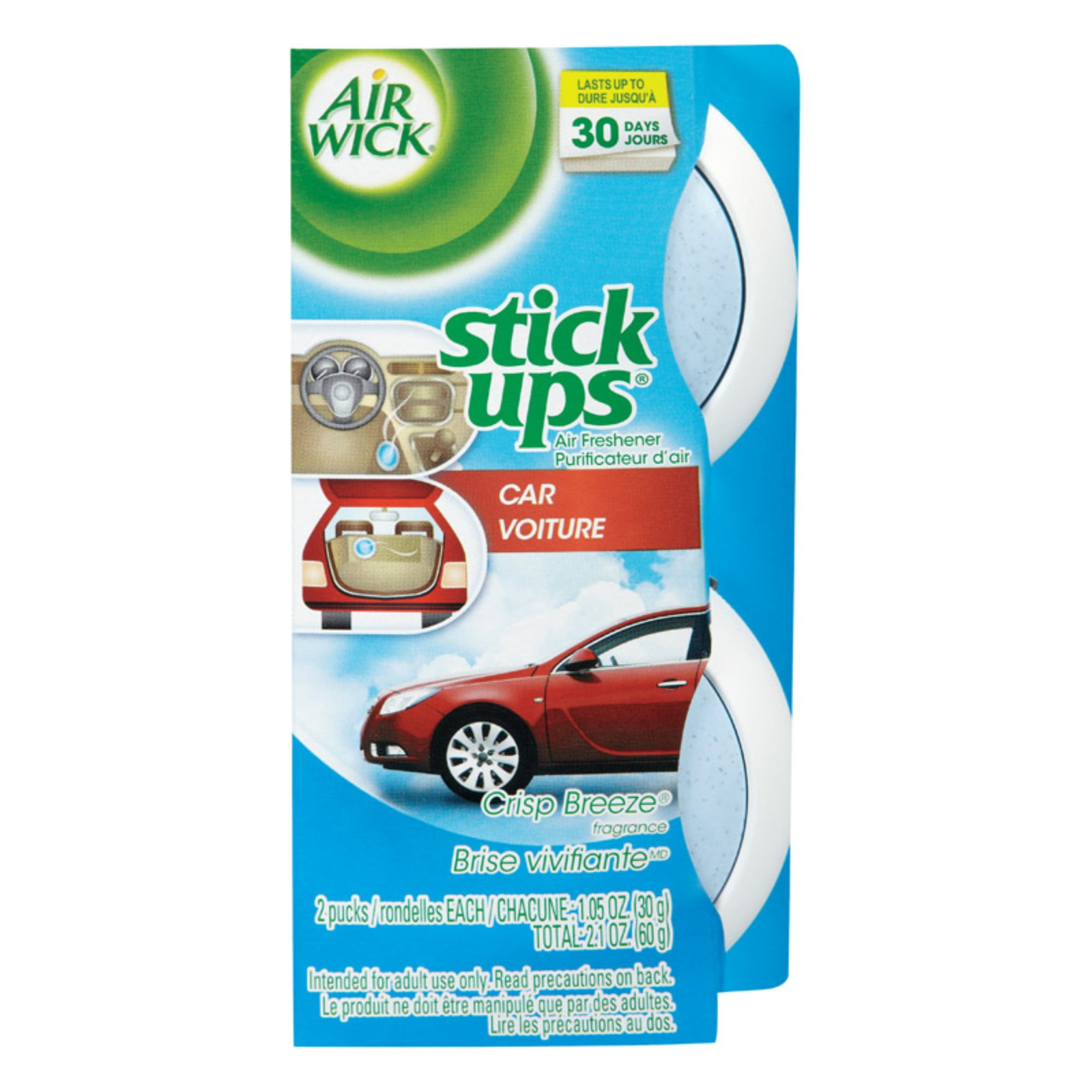 Air Wick, Stick Ups, Car Air Freshener, Crisp Breeze Fragrance, 2 Pack ...