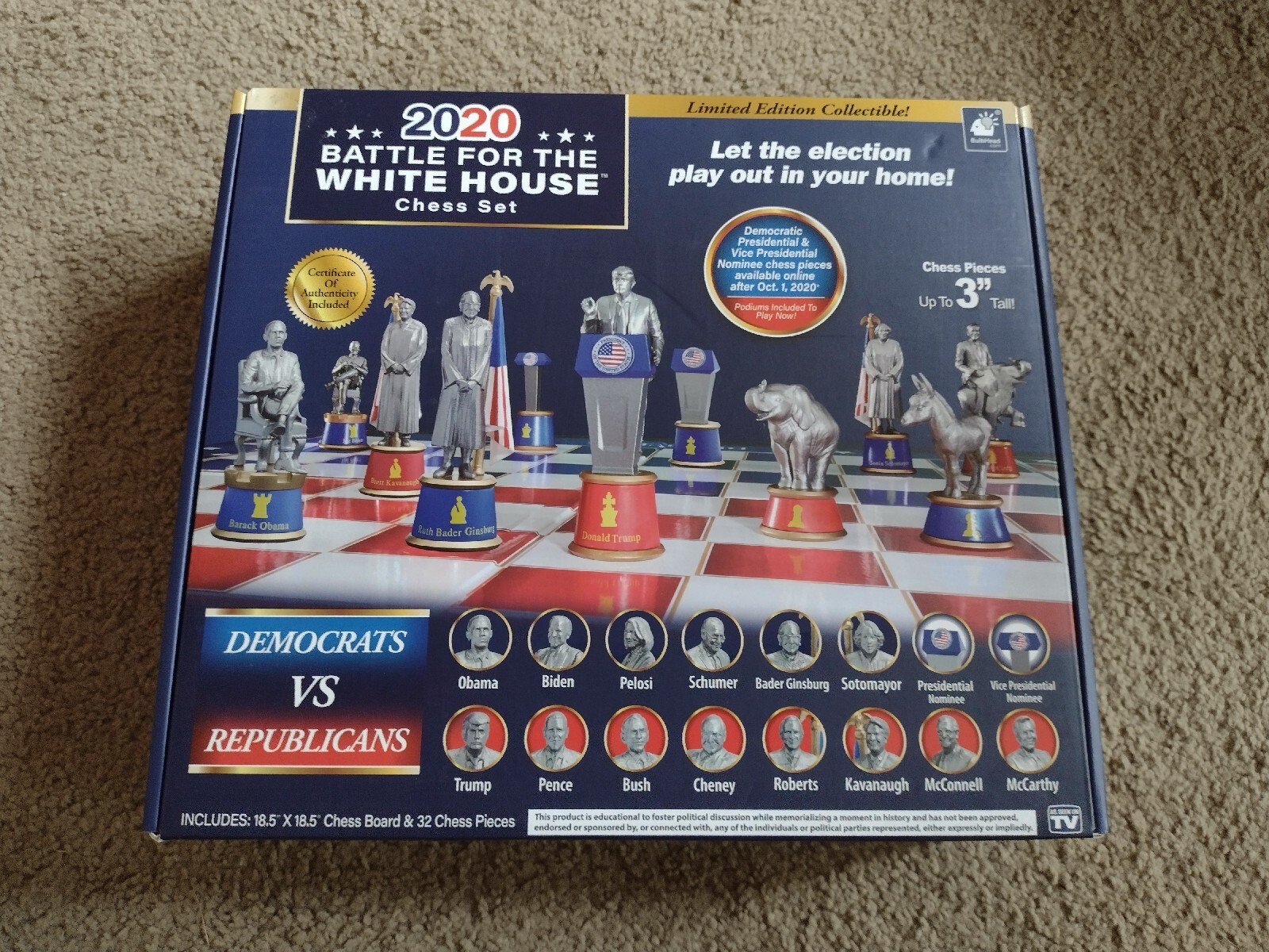 2020 Battle For the White House Chess Set Limited Edition Complete ...