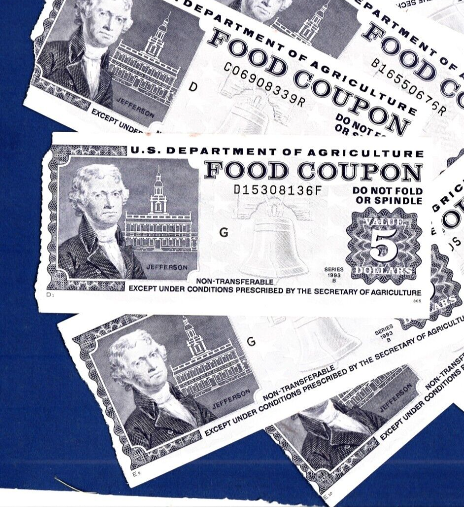 Food Stamp Coupon ONE $5.00 USDA SCRIP TOKEN AGRCULTURE | eBay