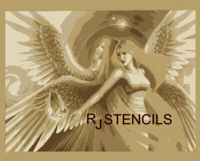 Multilayer STEP BY STEP airbrush stencil Angels - MYLAR | eBay
