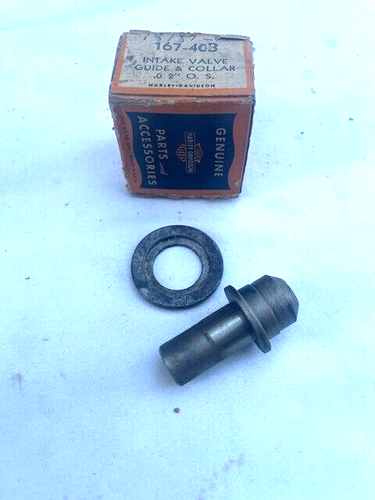 HARLEY KNUCKLEHEAD VALVE GUIDE INTAKE +.002" OS w low collar NOS in ...