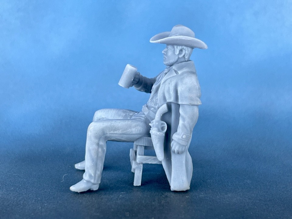 cowboy at the Saloon Western Decor Tabletop Miniature. American ...