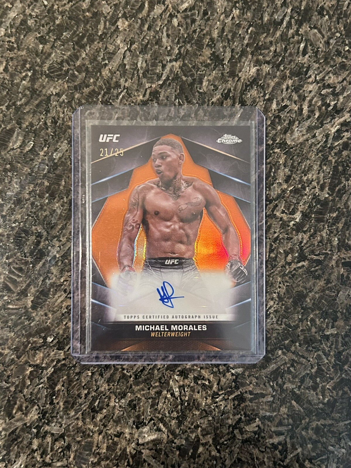 2024 Topps Chrome UFC Michael Morales Veteran Autograph ORANGE /25 SSP ...