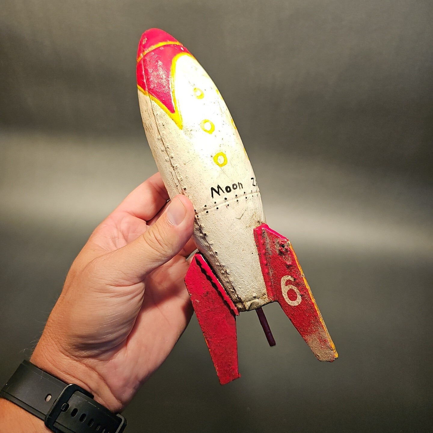 Antique Vintage Style Cast Iron Rocket Coin Bank | eBay