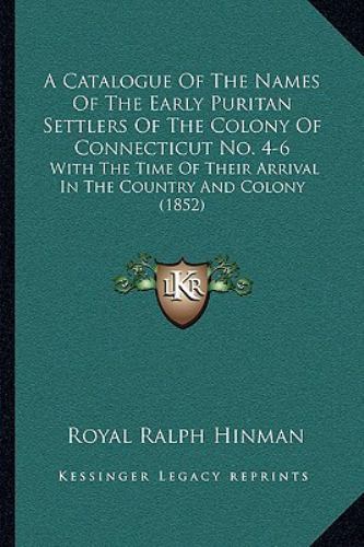 Catalogue of the Names of the Early Puritan Settlers of the Colony of ...