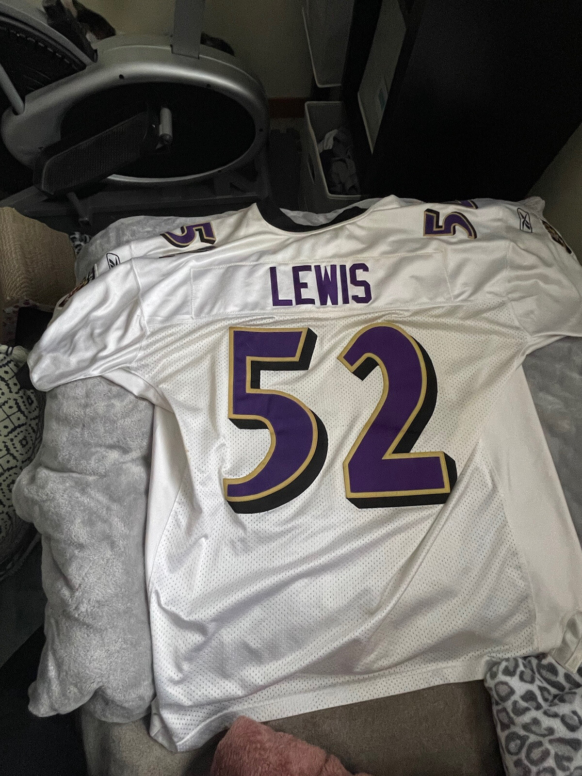 Baltimore Ravens Ray Lewis #52 Reebok White NFL Jersey Men’s Size 52 | eBay