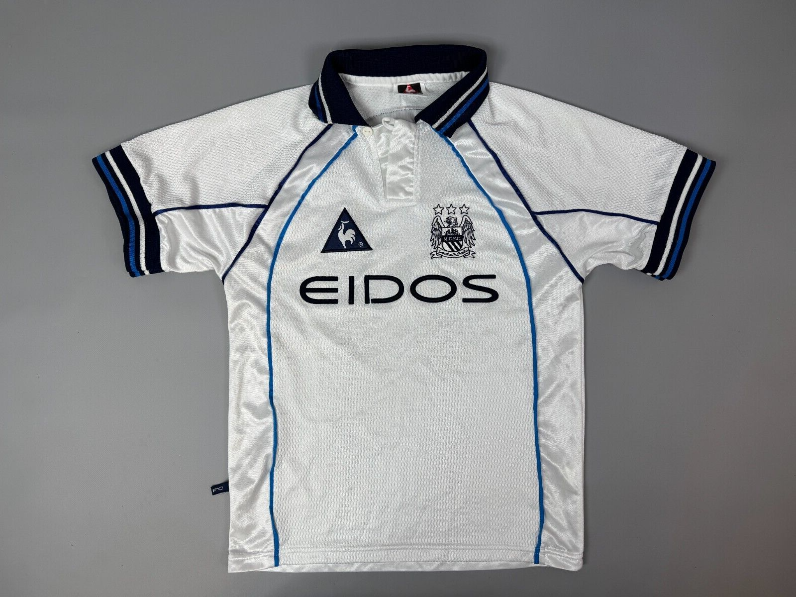 MANCHESTER CITY 1999 2000 AWAY SHIRT FOOTBALL SOCCER JERSEY BOYS SIZE ...
