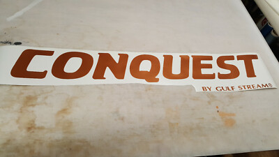 "Conquest By Gulf Stream" RV LOGO Graphic decal lettering 44" | eBay